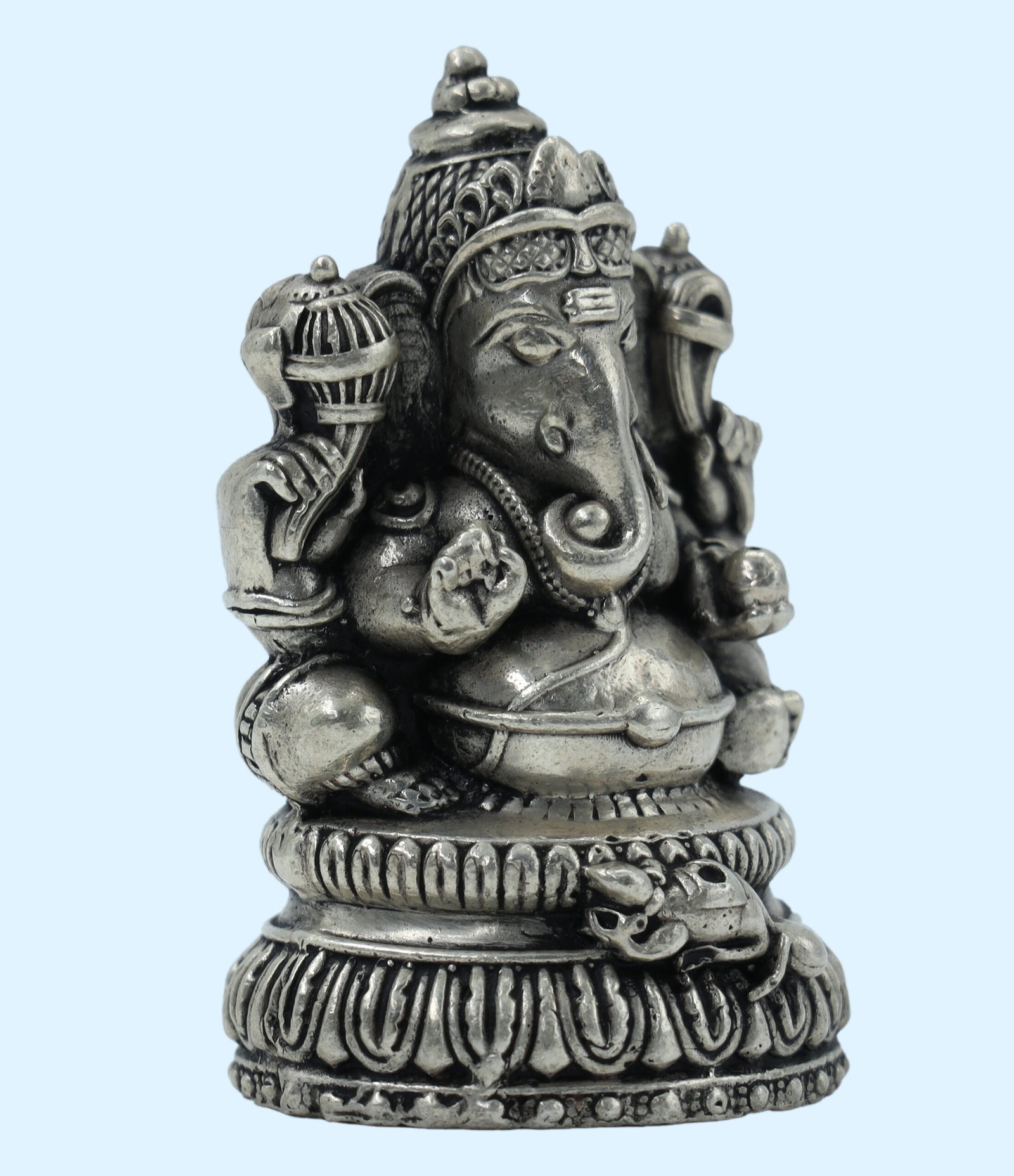 Buy Divine Antique Pure Silver Ganesha Idol | Dharmik Jewels