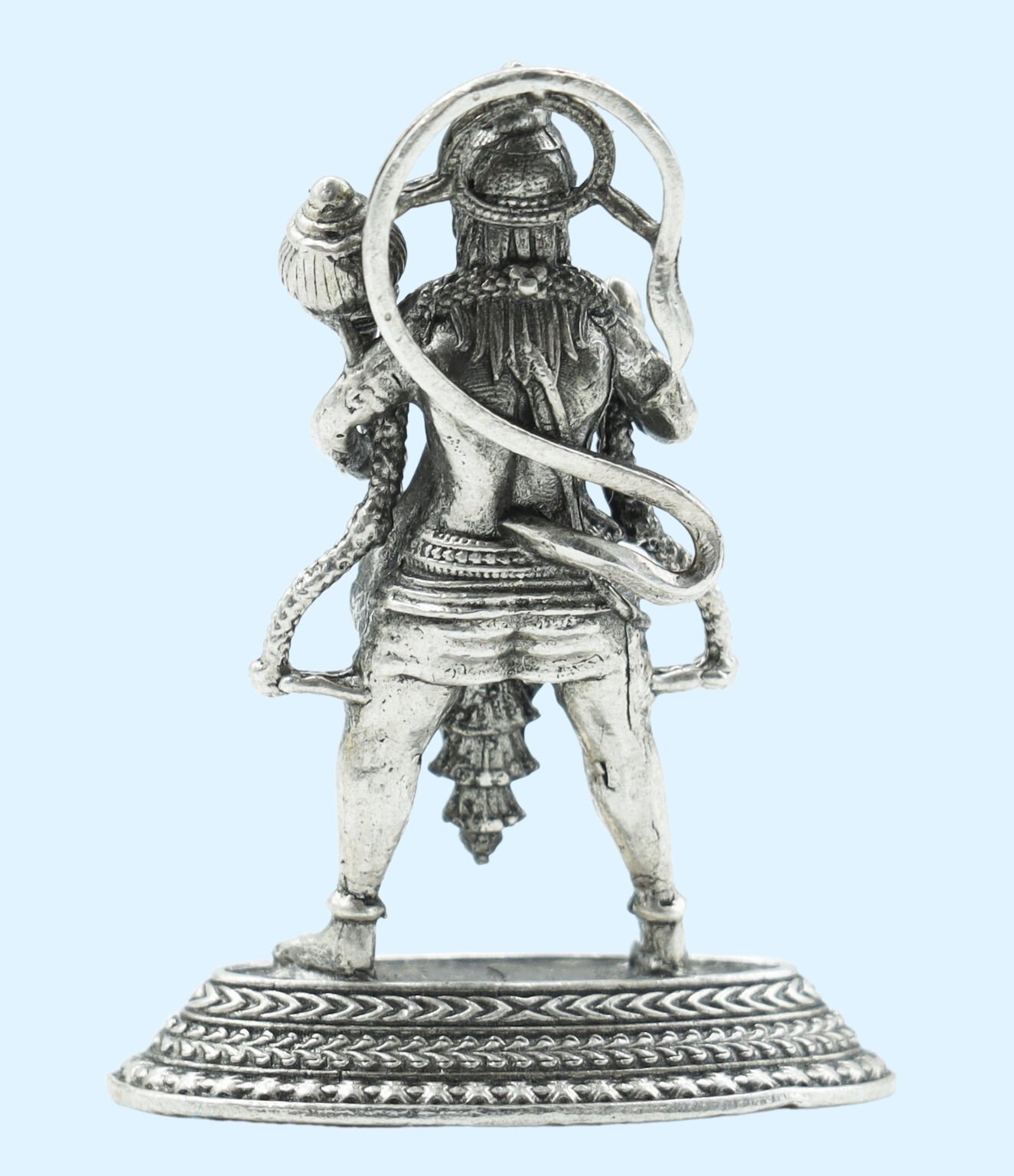 Antique Silver Hanuman Idol For Protection and Blessings - Dharmik Jewels