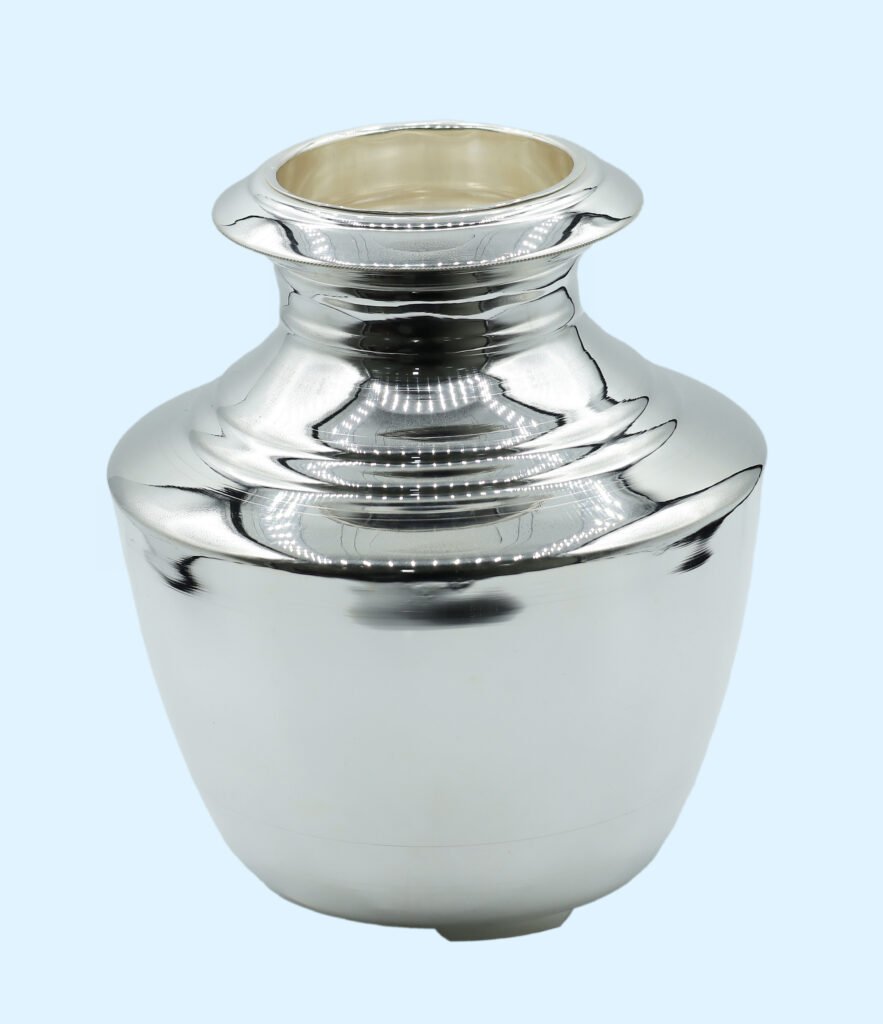 South Indian Plain Silver Kudam / Kalash - Dharmik Jewels