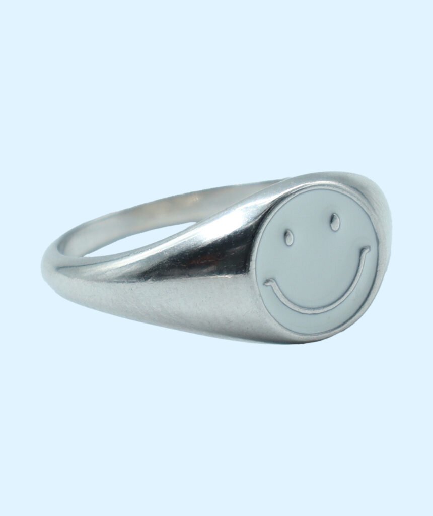 Smiley Face Emoji Ring for Her - Dharmik Jewels