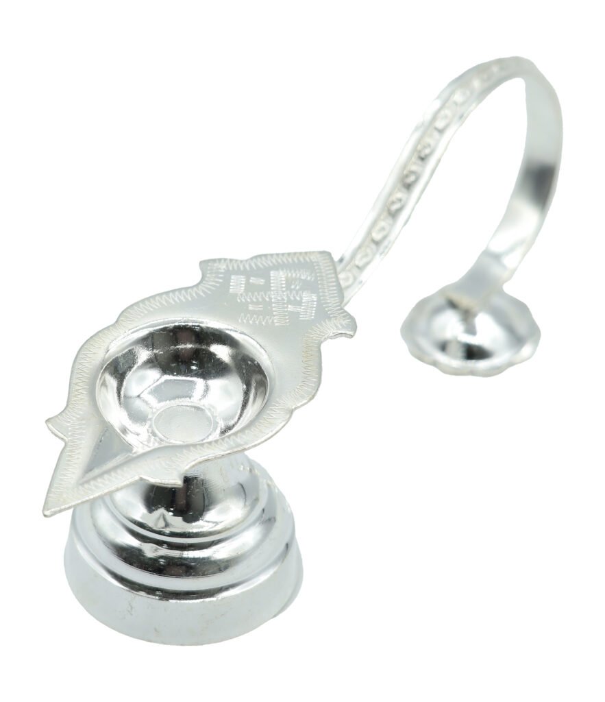 925 Sterling Silver Aarti Stand For Pooja - Dharmik Jewels